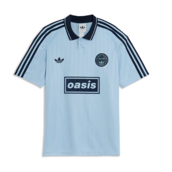 adidas | Shirts | Oasis Adidas Sky Blue Football Jersey | Poshmark